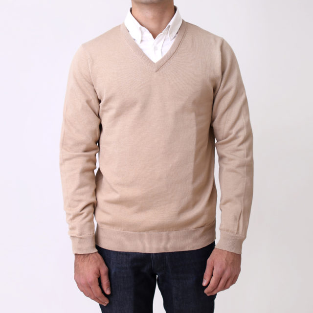 Cotton V-Neck Sweater - Mobaco
