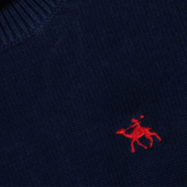 Round Neck Cotton Sweater - Mobaco