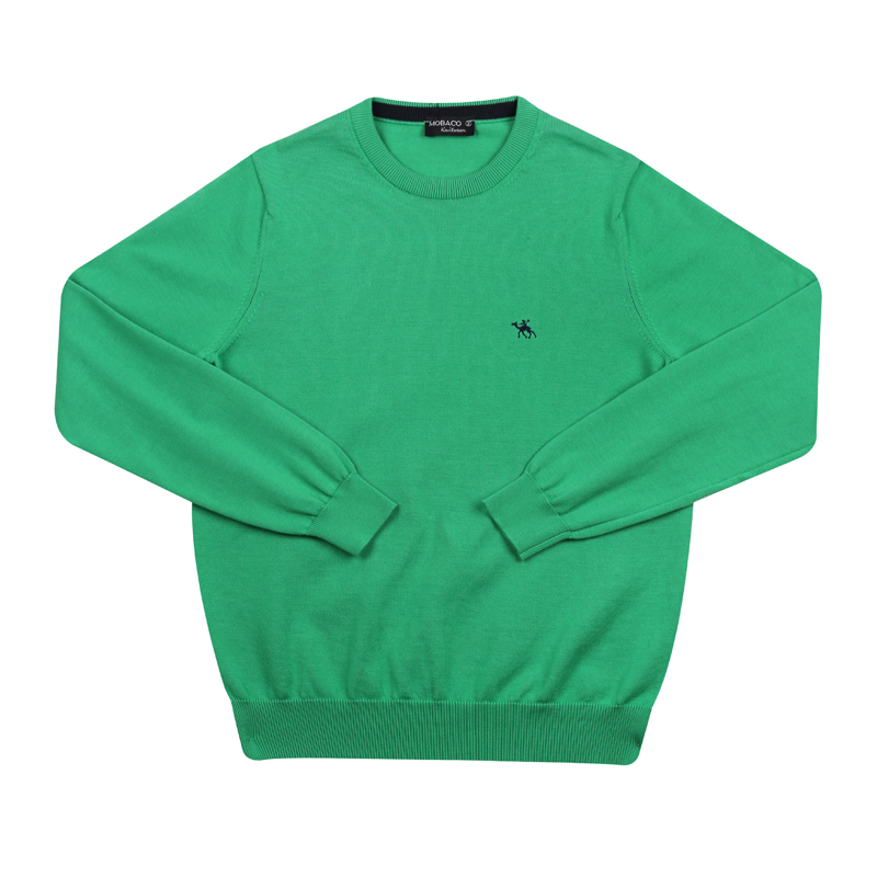 Round Neck Knit Sweater - Mobaco