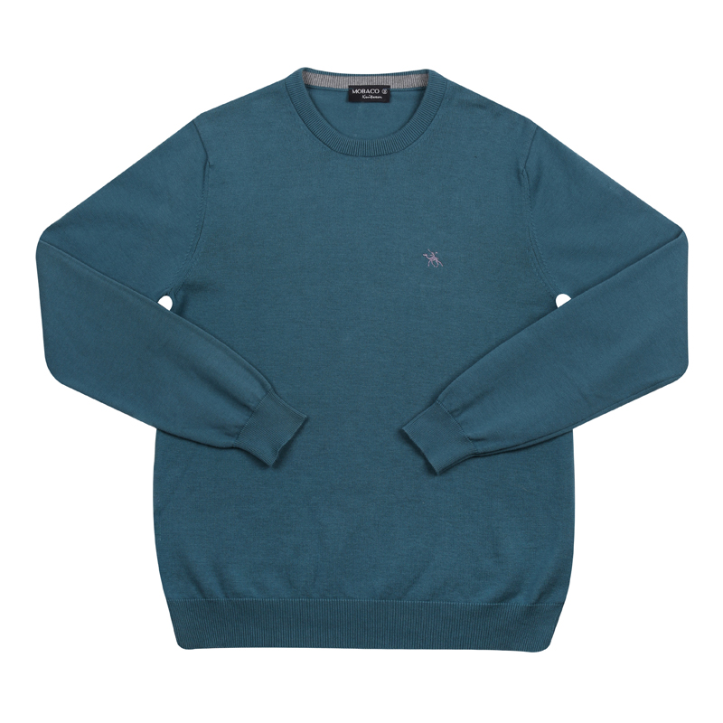 Round Neck Knit Sweater - Mobaco