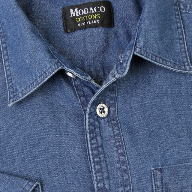 Slim Fit Cotton Denim Shirt - Mobaco