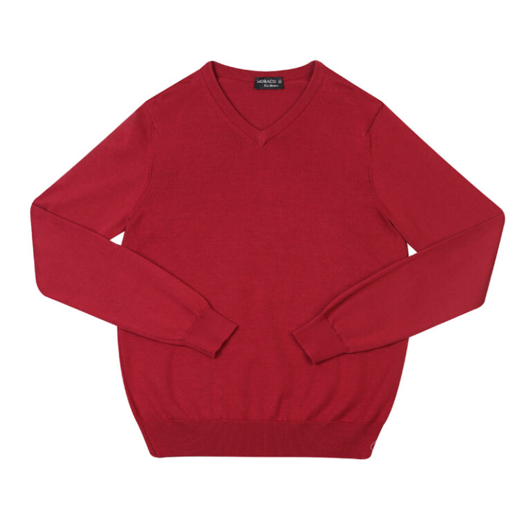 Cotton V-Neck Sweater - Mobaco