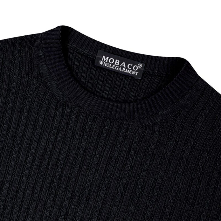 Cotton Wholegarment Cable Knit Sweater - Mobaco