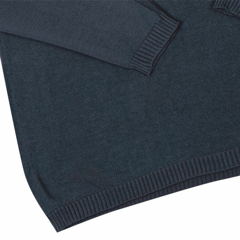 V-Neck Cotton Knit Sweater - Mobaco