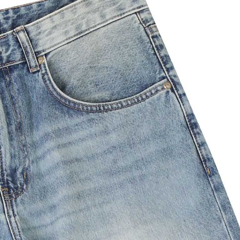 Straight Fit Denim Pants - Mobaco