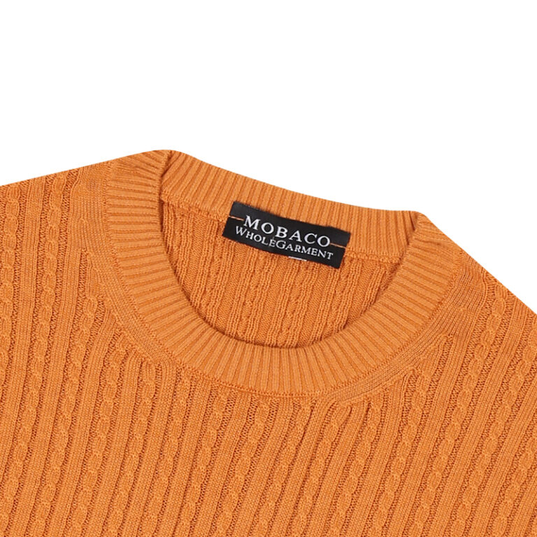 Cotton Wholegarment Cable Knit Sweater - Mobaco